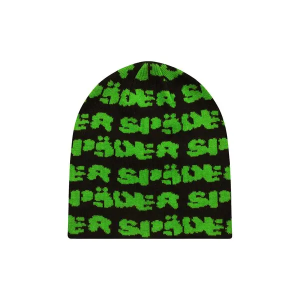 SP5DER Fuzzy Logo Skully - Black