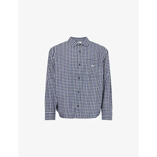 Obey Check-pattern Logo-embroidered Cotton Shirt