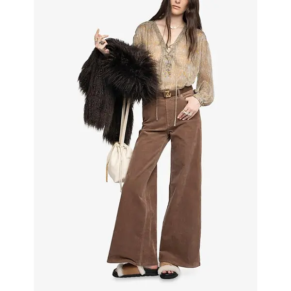 Zadig&Voltaire Eli Wide-leg Corduroy Trousers