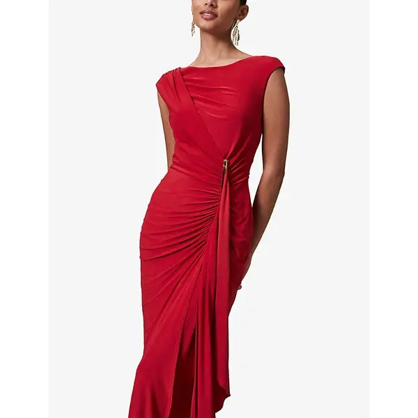 PHASE EIGHT Draped Stretch-woven Maxi Dress