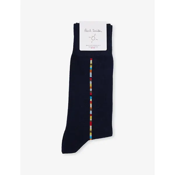 Paul Smith Vittore Striped Cotton-blend Socks - Blue