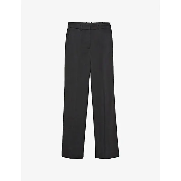 JOSEPH Tailored Flared Stretch-wool Trousers