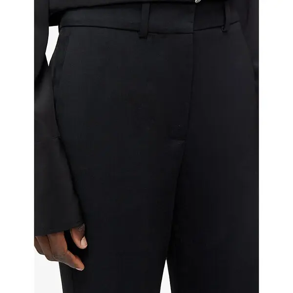 JOSEPH Tailored Flared Stretch-wool Trousers
