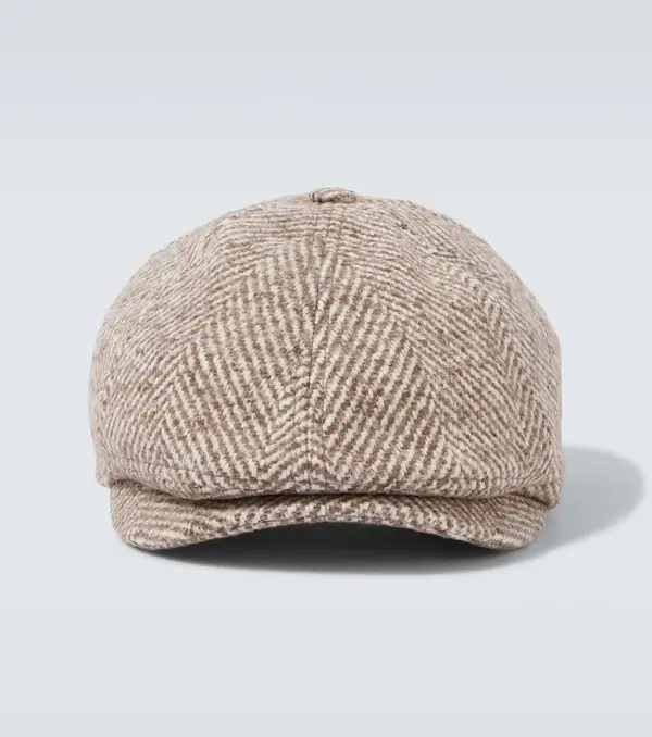 Brunello Cucinelli Wool And Alpaca Wool-blend Newsboy Cap - Grey
