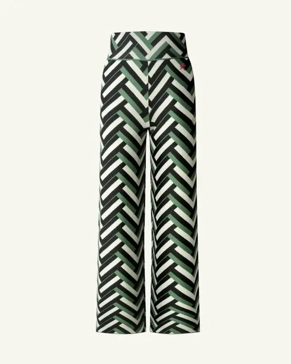Perfect Moment Chalet Merino Wool Knitted Pant - Waffle-green