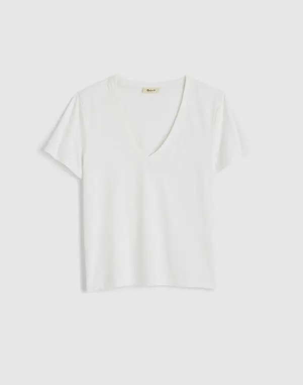 Madewell Allday Jersey V-neck Tee - White