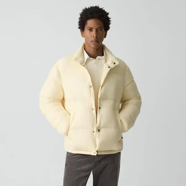 Theory Parachute Puffer Jacket In Motion Down - Romy Yellow