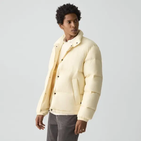 Theory Parachute Puffer Jacket In Motion Down - Romy Yellow