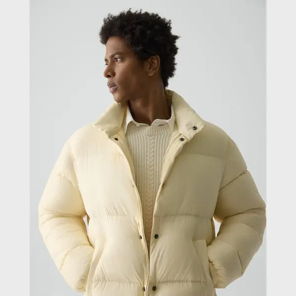 Theory Parachute Puffer Jacket In Motion Down - Romy Yellow