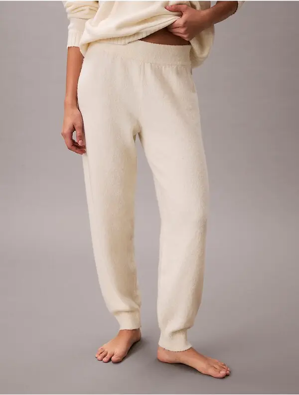 Calvin Klein Plush Terry Sleep Jogger - Ivory