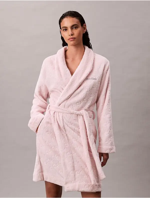 Calvin Klein Allover Logo Robe - Nymph's Thigh
