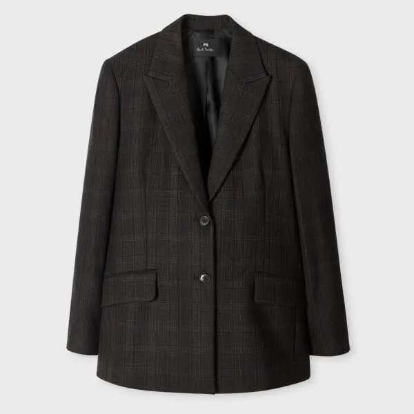Paul Smith Flecked Check Notched Lapel Blazer