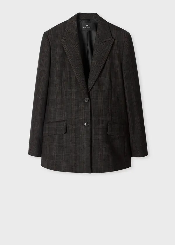 Paul Smith Flecked Check Notched Lapel Blazer