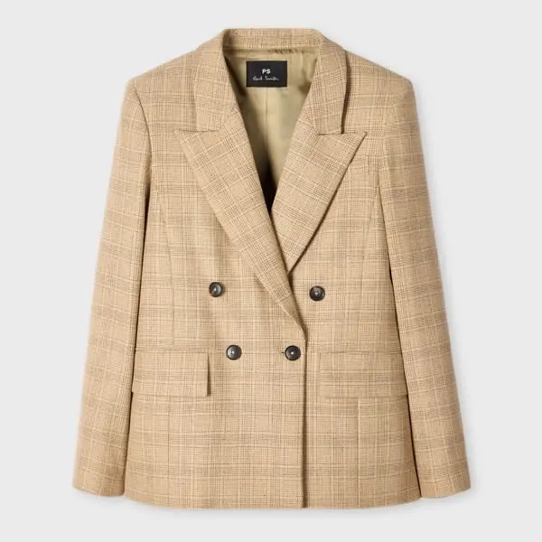 Paul Smith Stone Check Double-breasted Blazer