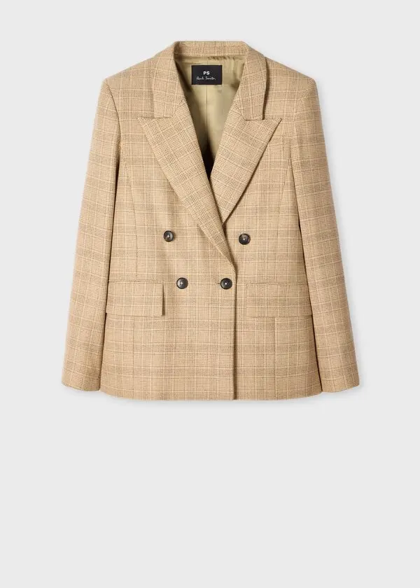 Paul Smith Stone Check Double-breasted Blazer