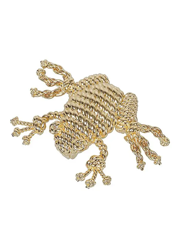 Loewe Metal Frog Brooch - Gold