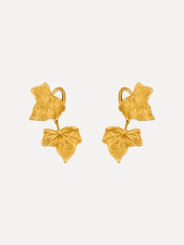 Oscar De La Renta Ivy Vine Drop Earrings - Gold