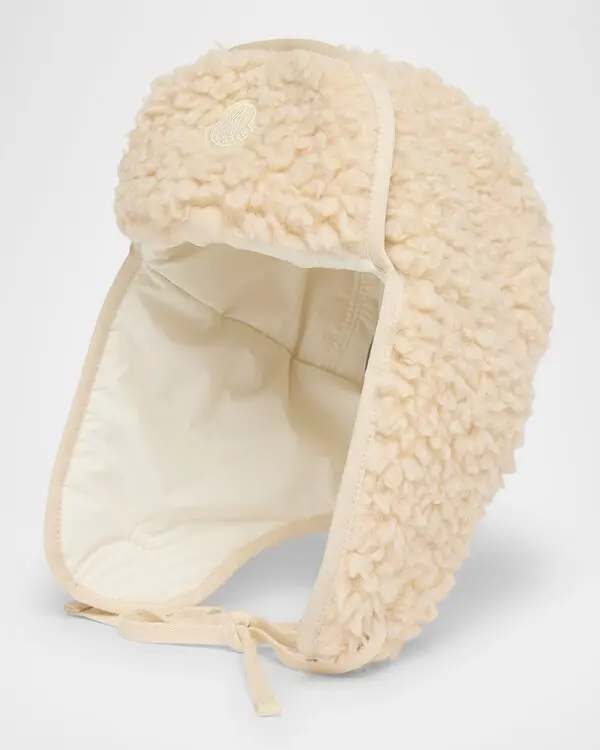 Moncler Teddy Aviator Hat - White
