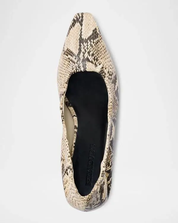 Bernardo Manu Snake-printed Leather Pumps - Multi