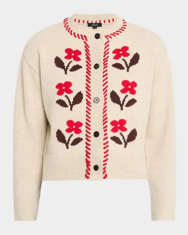 Rails Mavie Floral Heritage Cardigan - Carmine Fl