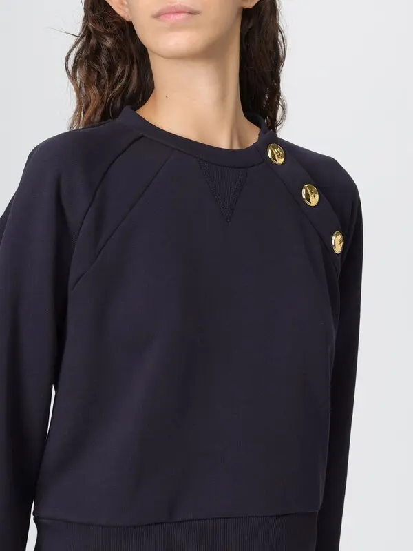 Pinko Button Detailed Sweatshirt - Blue