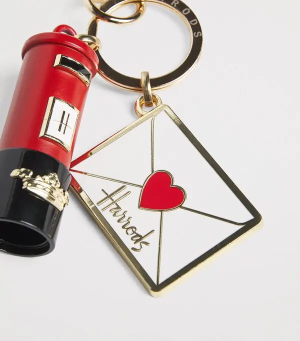 Harrods Metal Post Box And Letter Keyring