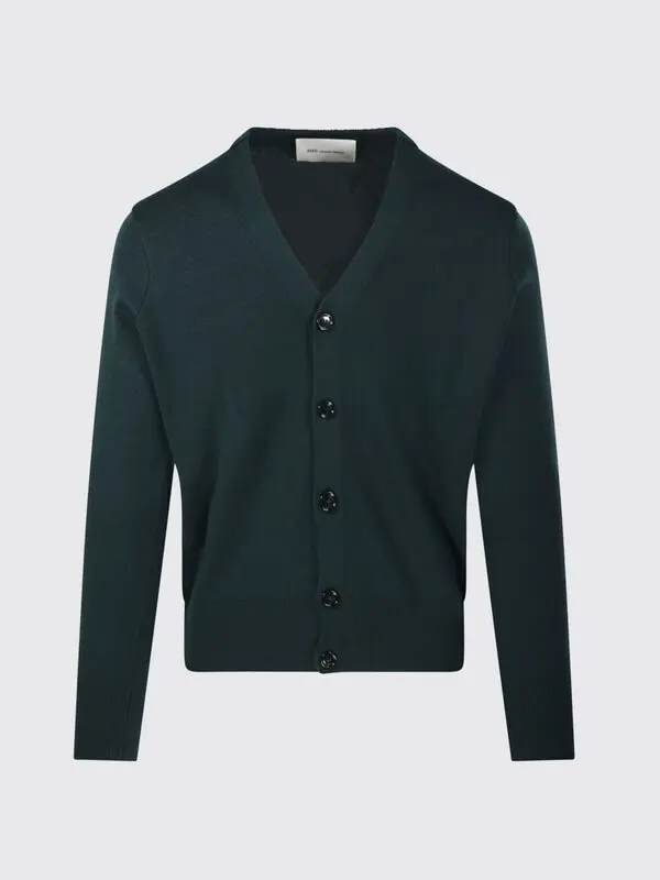 AMI Paris V-neck Cardigan - Green