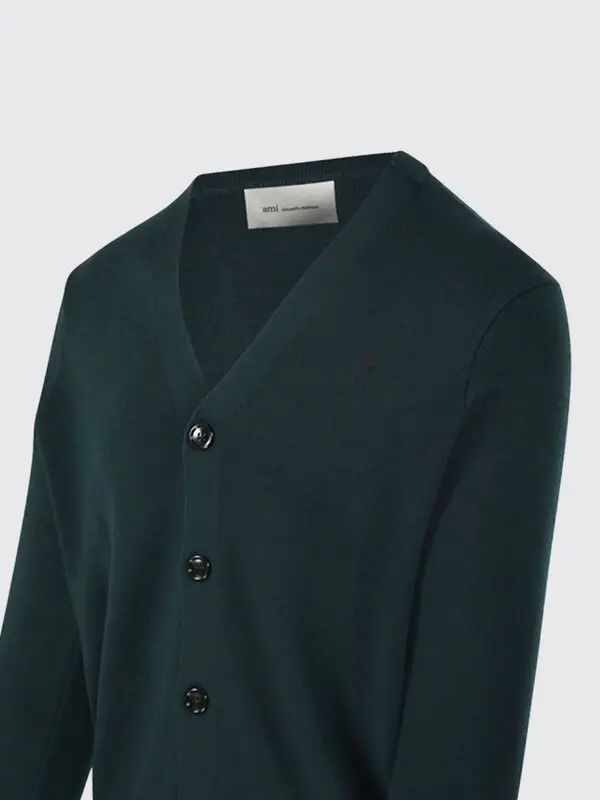 AMI Paris V-neck Cardigan - Green