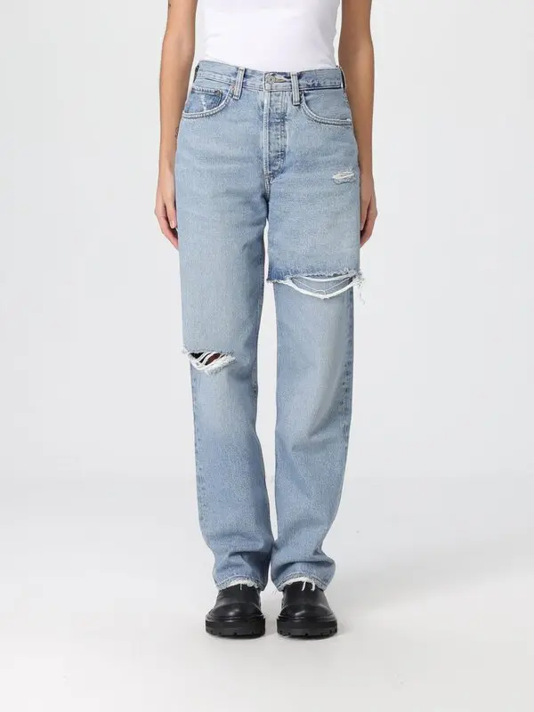 AGOLDE Distressed Straight Jeans