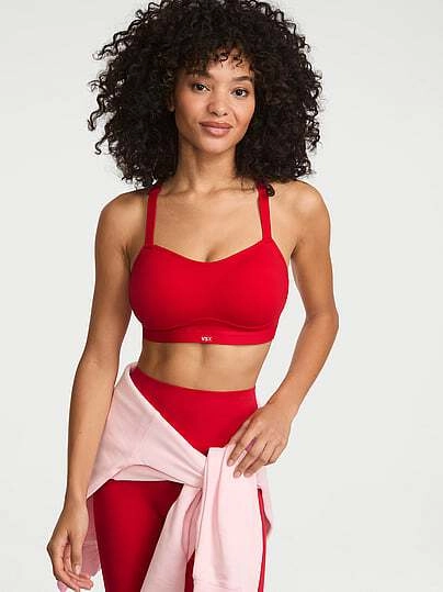 Victoria's Secret Vsx Angel™ Glossytech Sports Bra - Red