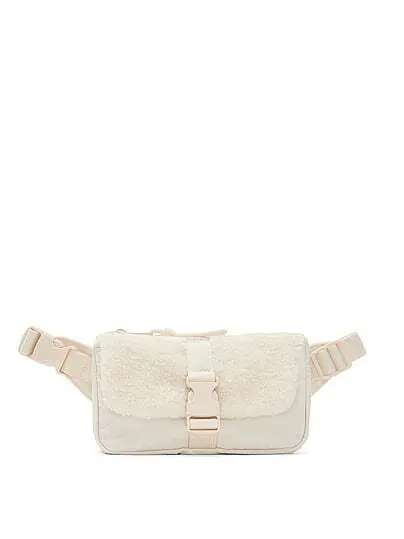 Pink Nylon Convertible Sling Bag - Beige