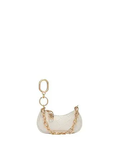 Victoria's Secret Micro Travel Tote Bag Charm - White,ivory