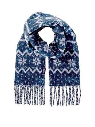 Pink Cozy Brushed Blanket Scarf - Print