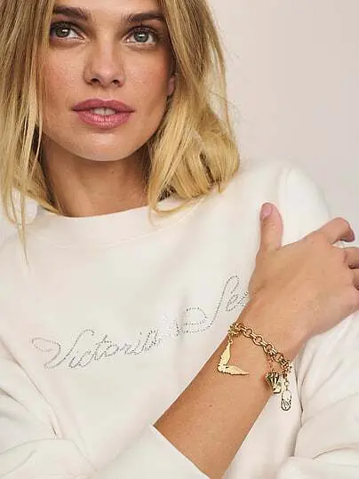 Victoria's Secret Wings Charm Bracelet - Gold