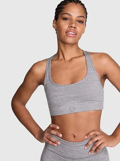 Pink Relay™ Racerback Sports Bra - Grey