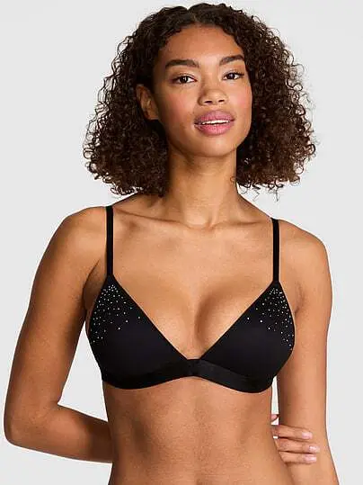 Pink Wink Wink™ Push-up Triangle Bralette - Black