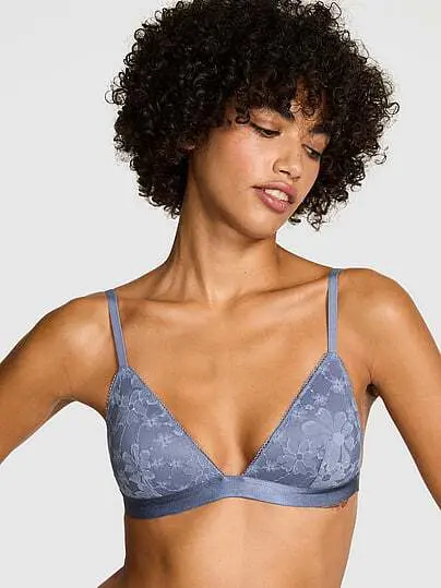Pink Wink Wink™ Push-up Triangle Bralette - Blue