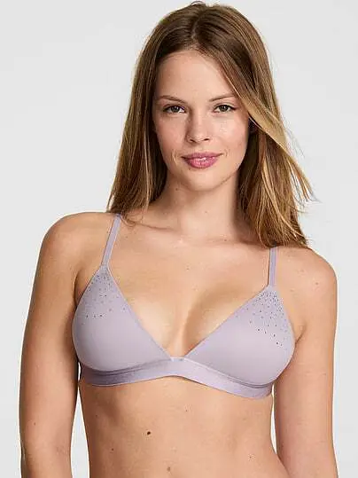 Pink Wink Wink Push-up Triangle Bralette - Purple