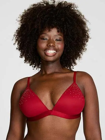 Pink Wink Wink™ Push-up Triangle Bralette - Red