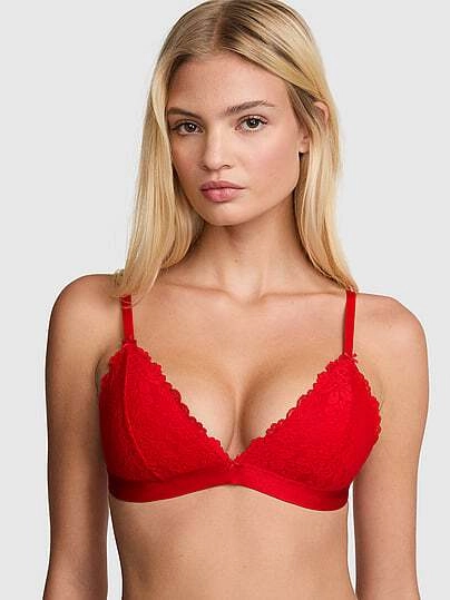 Pink Wink™ Push-up Triangle Bralette - Red