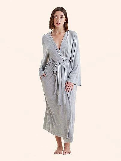 Victoria's Secret Papinelle Kate Modal Soft Maxi Robe - Grey