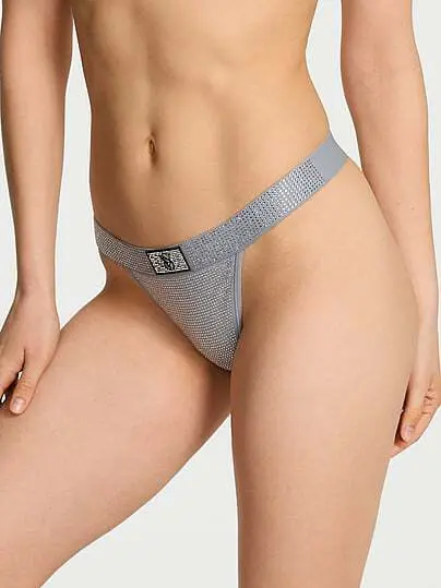 Victoria's Secret Cotton Shine V-string Panty - Grey