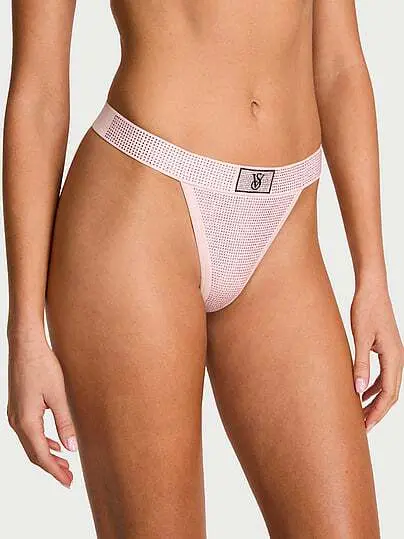 Victoria's Secret Cotton Shine V-string Panty - Pink