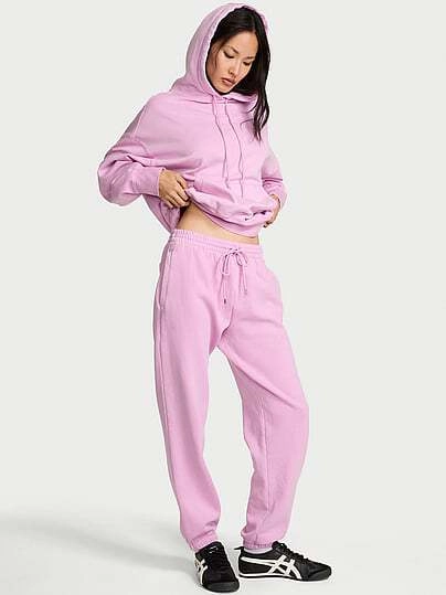 Victoria's Secret Angel Essentials Iconic Fleece Relaxed Jogger Sweatpant - Purple