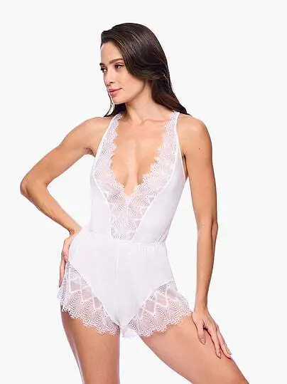 Victoria's Secret Cosabella Allure Sleep Romper - White,ivory