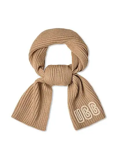 Pink Ugg® Chunky Crafted Rib Scarf - Beige