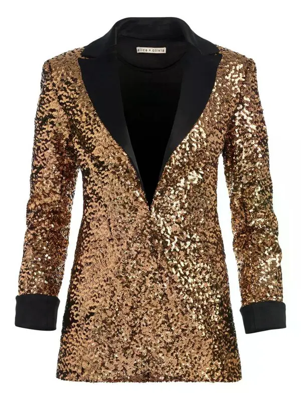 Alice + Olivia Sequin Embellished Blazer