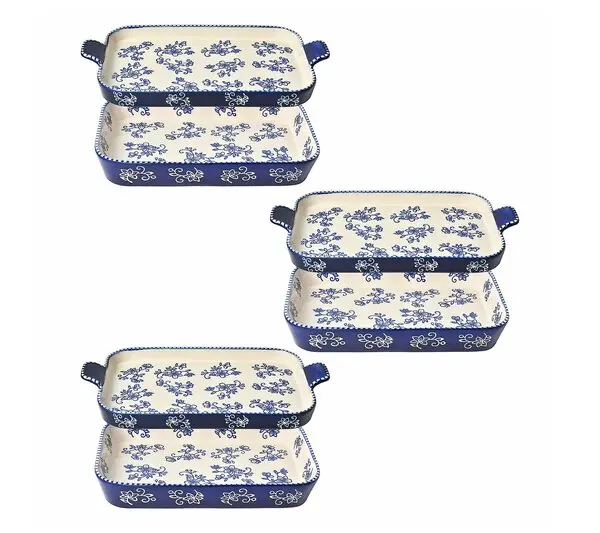 TEMP-TATIONS As Is Floral Lace Set Of 3 Micro Bakers W/lid It - One-color