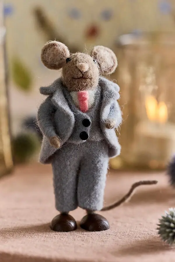TERRAIN Groom Mouse Felt Critter - Multi