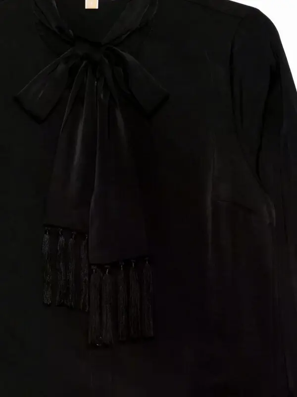 Michael Kors Satin Fringed Blouse